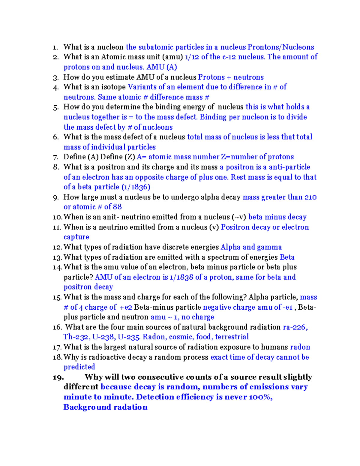 Radiological Safety (RAD 101): Exam Review Notes on Contamination ...