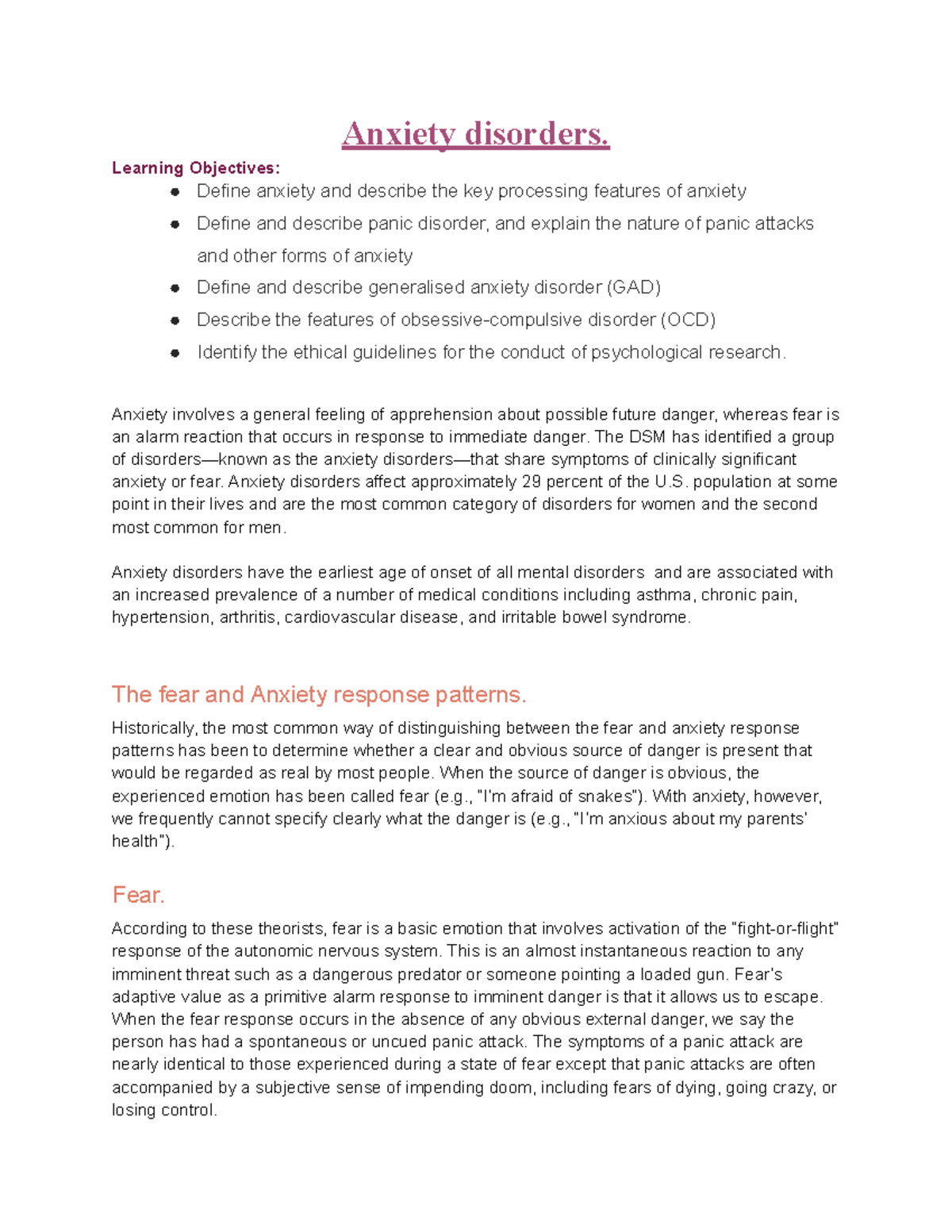 Anxiety Disorders: Understanding, Diagnosis, and Treatment Strategies ...