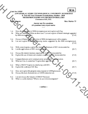 R18 ECE B.Tech 1st Sem Microprocessors & Microcontrollers Exam Notes ...