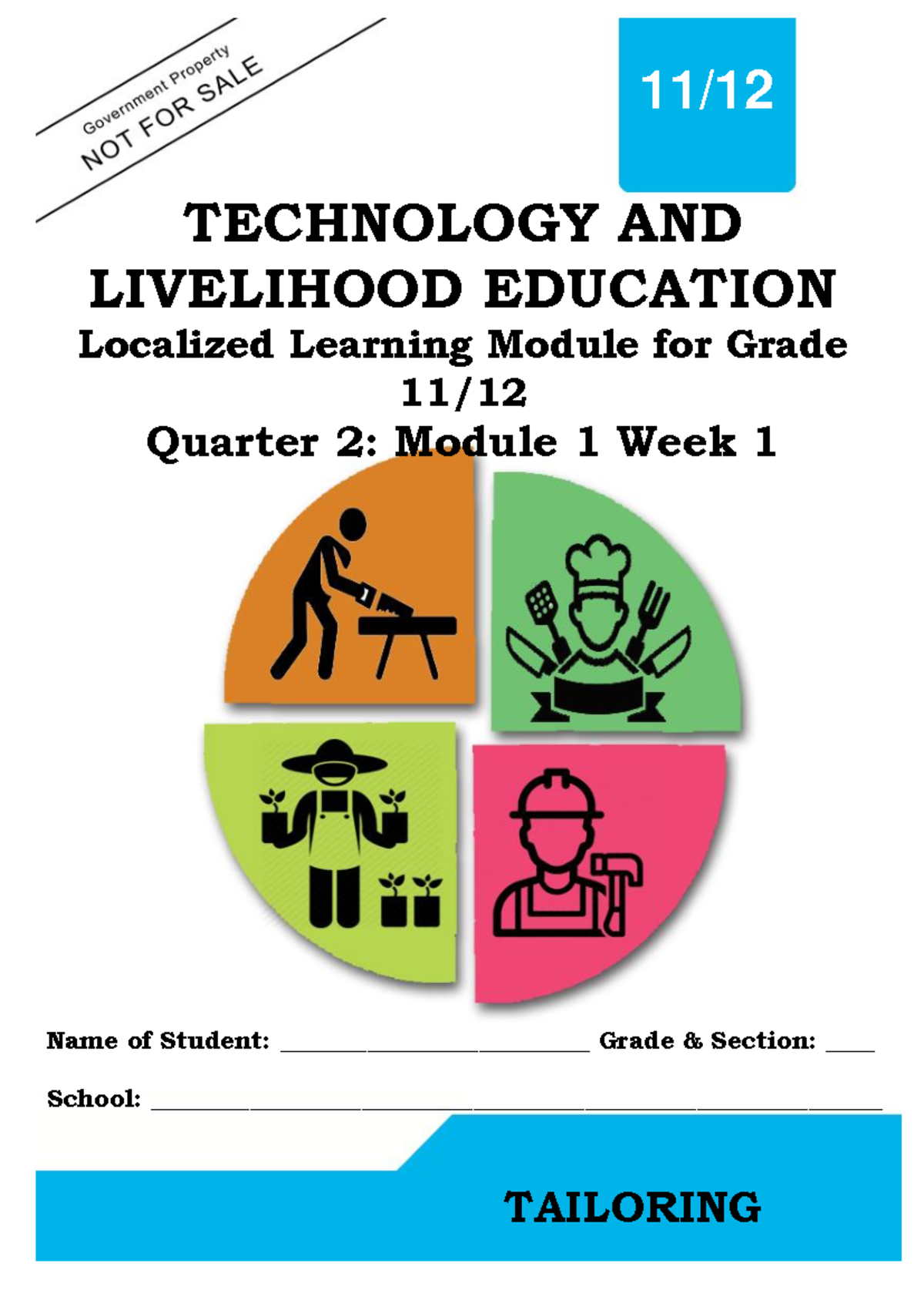 QT2- TVL - Tailoring Module 1: Production of Jogging Pants - Week 1 ...