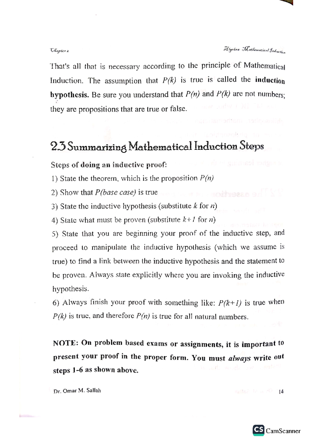 Mathematical Induction Lecture Notes #2 - Studocu