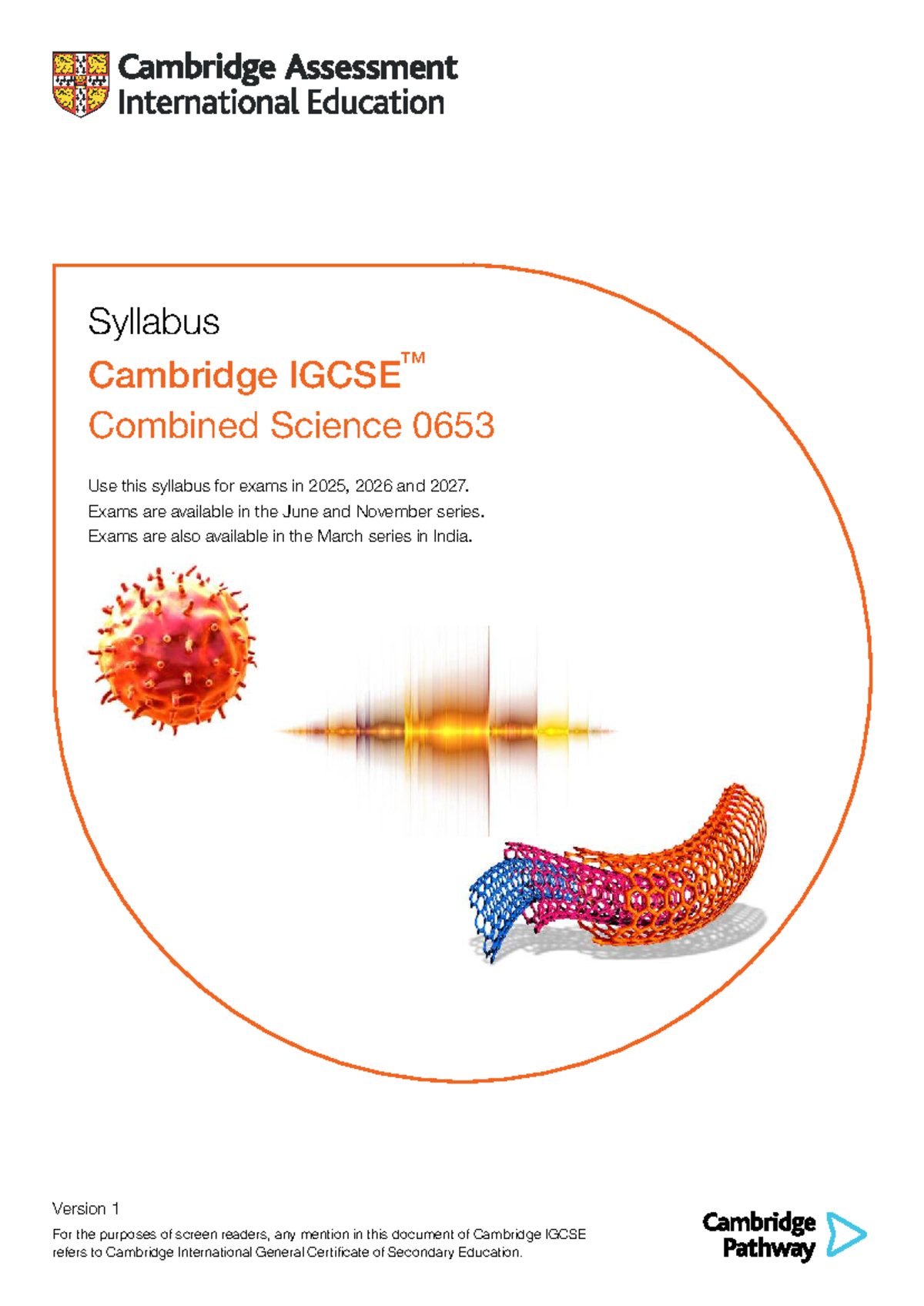 Cambridge IGCSE Combined Science 0653 Syllabus Overview for 2025-2027 ...