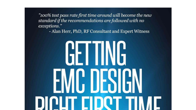EMC Design Fundamentals for Engineers: Getting It Right (Version 2.1 ...