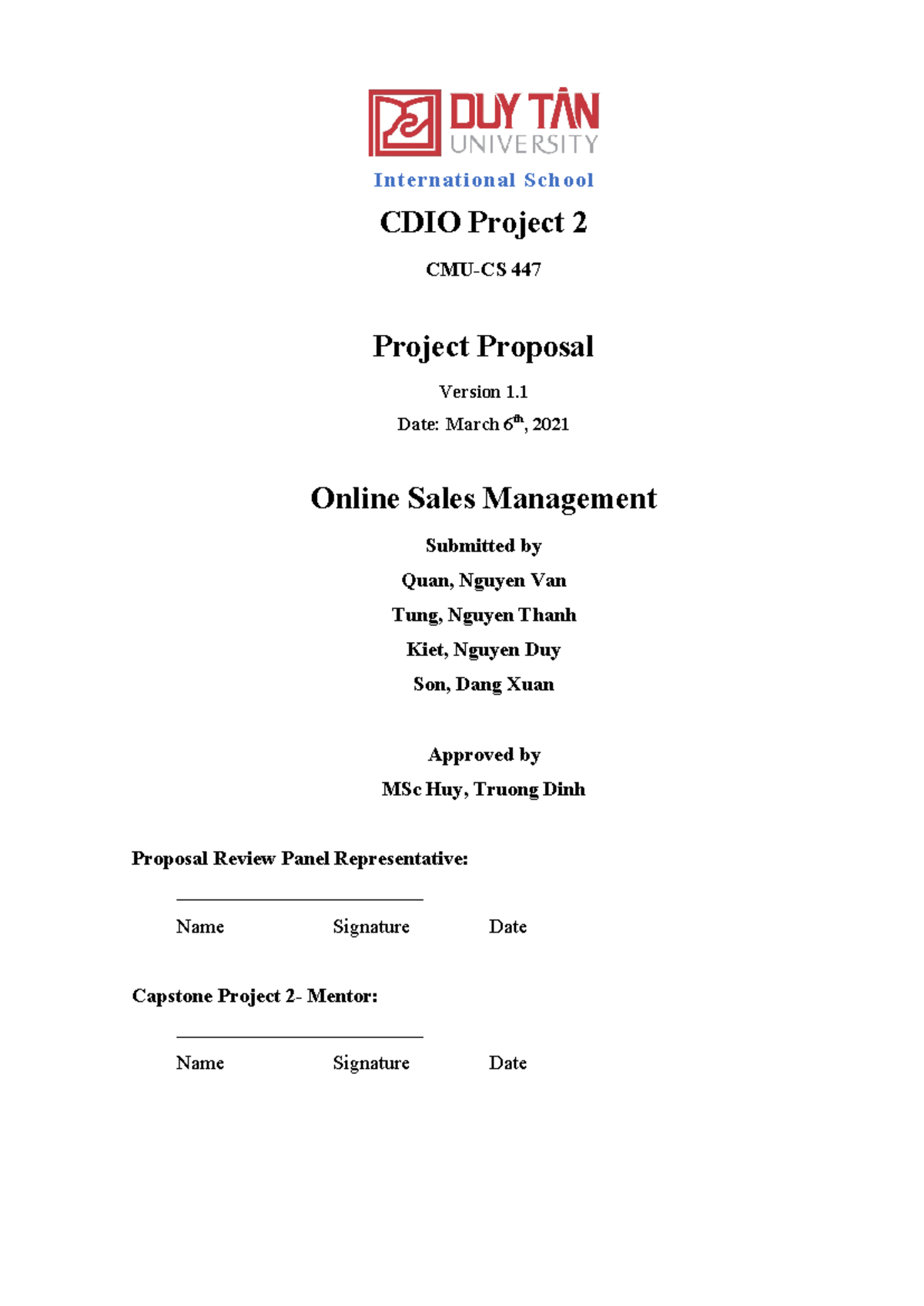 C2SE12-Proposal LET ver1 - International School CDIO Project 2 CMU-CS ...