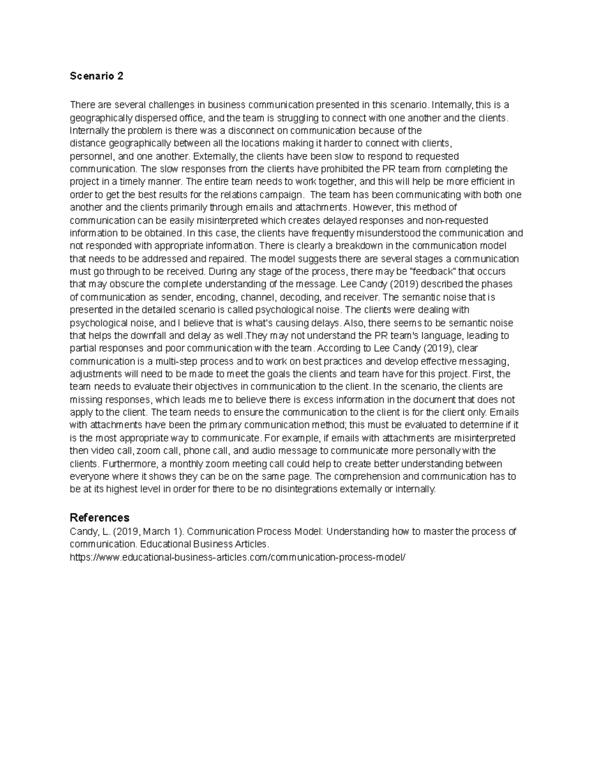 6-1 Activity Business Communication Scenario - Scenario 2 There are ...