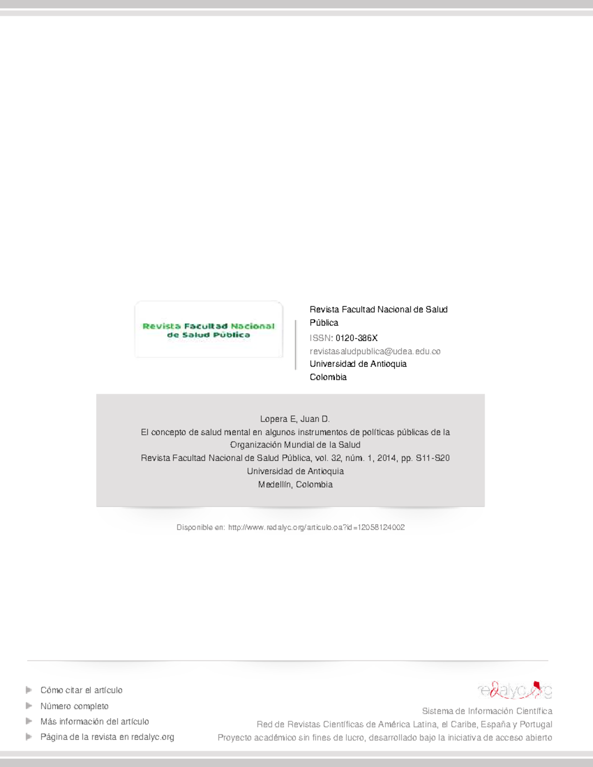 El concepto de salud mental en políticas públicas de la OMS: Análisis y ...