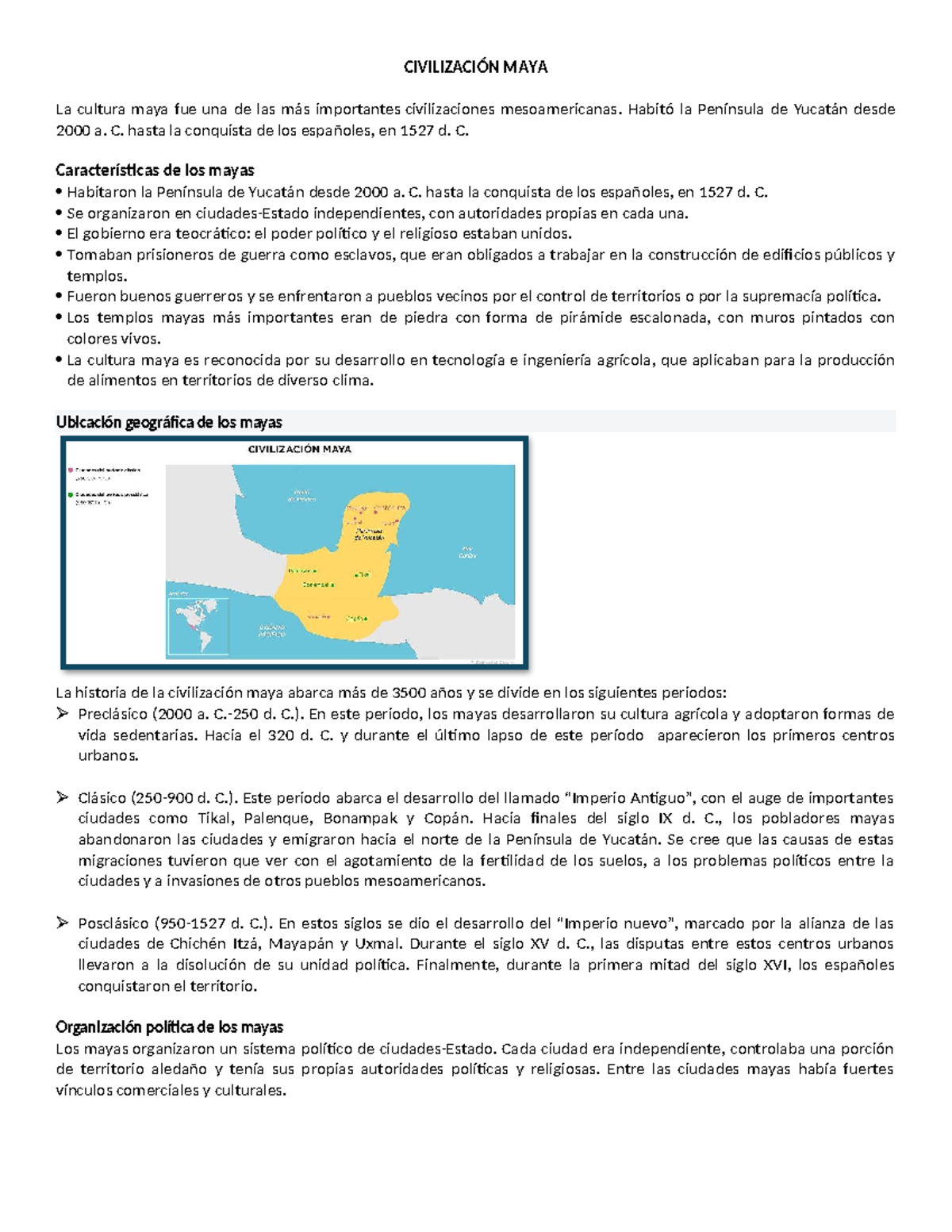 CIVILIZACIÓN MAYA, AZTECA E INCA: Un Estudio Comparativo - Studocu