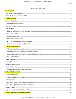 Module 3 Protocols and Models - A.C. 3 Introduction Table of Contents ...