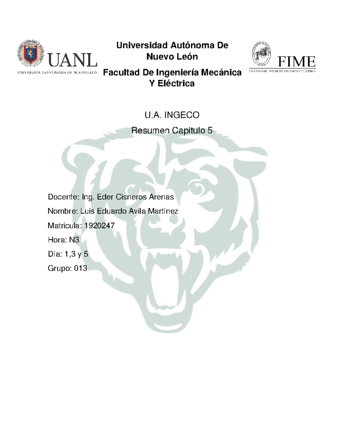 A5 Ingeco - Universidad Autónoma De Nuevo León Facultad De Ingeniería ...