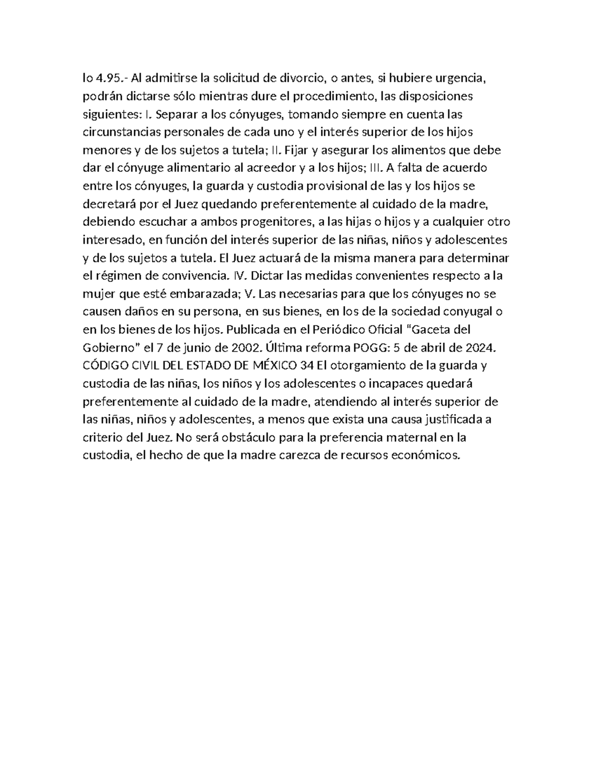 Interés Superior del Niño y la Niña en el Divorcio - CÓDIGO CIVIL - Studocu