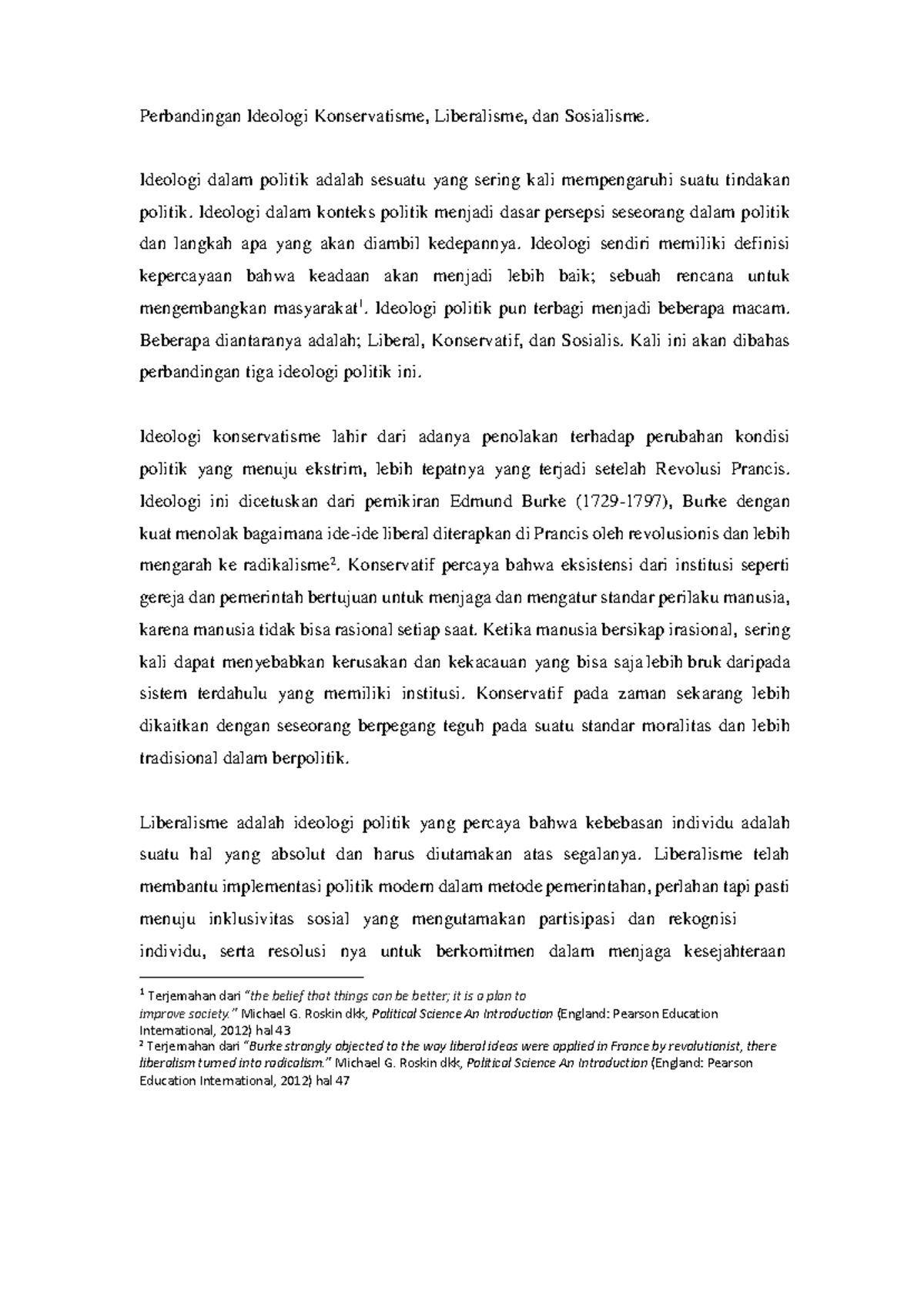 Perbandingan Ideologi Konservatisme, Liberalisme, dan Sosialisme dalam ...