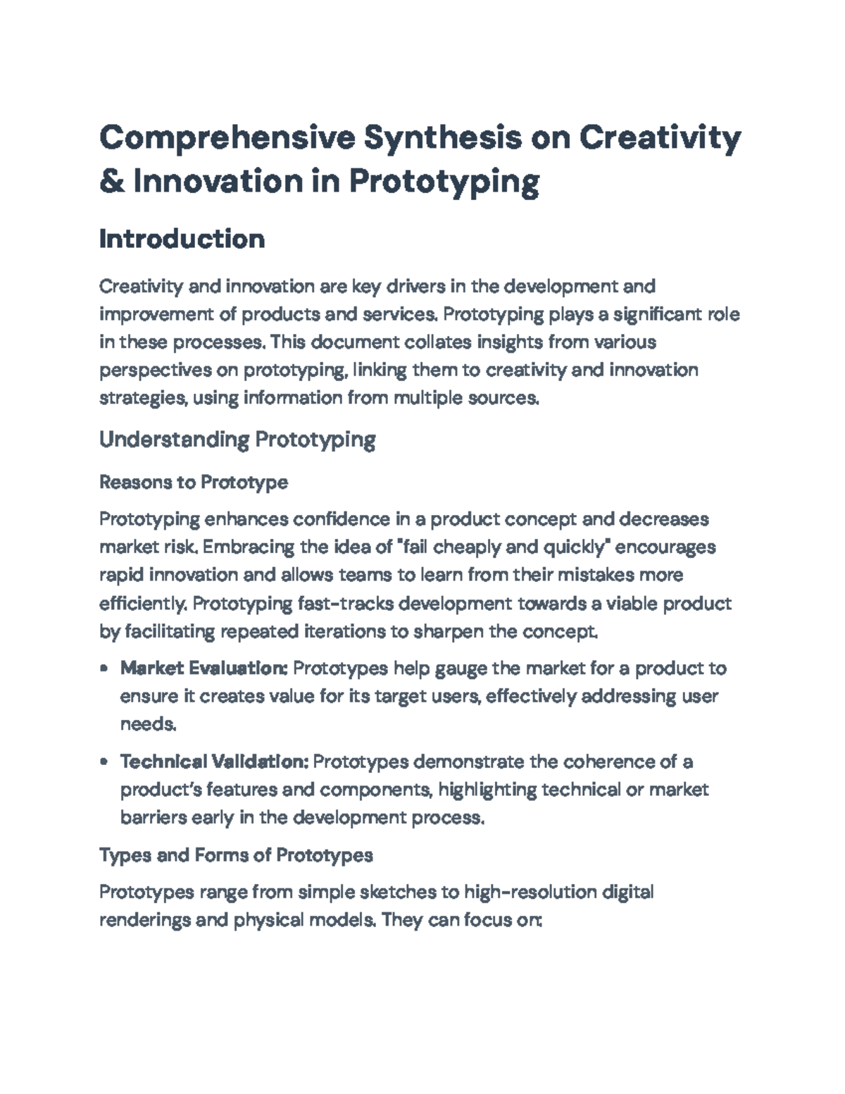 Comprehensive Analysis of Creativity & Innovation in Prototyping ...