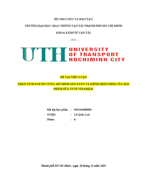 Qtvh - UTH - Iới thiệu chung về địa điểm khảo sát a. Giới thiệu chung ...