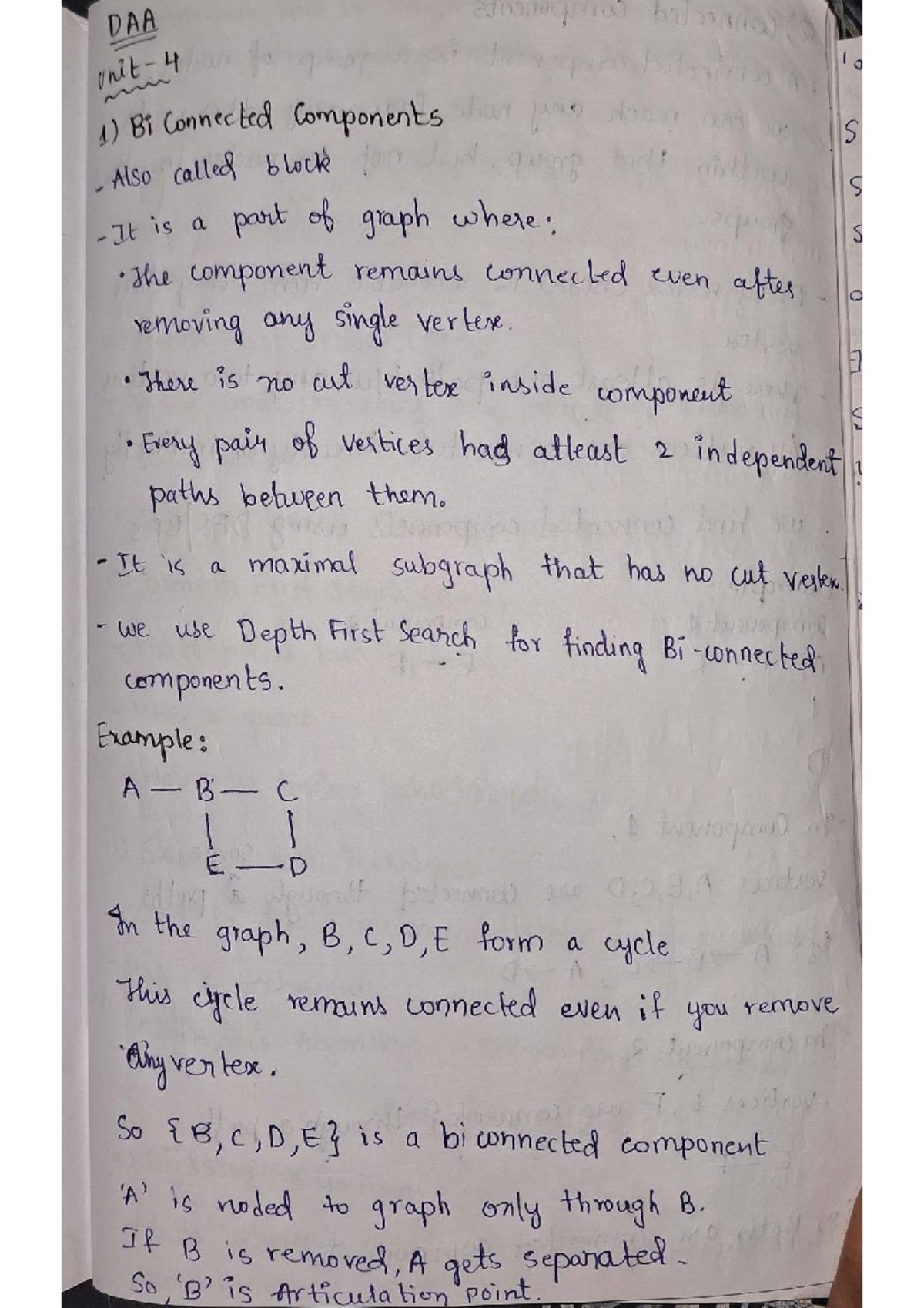 DAA Unit 4 - Bi-Connected Components and Minimum Spanning Tree ...