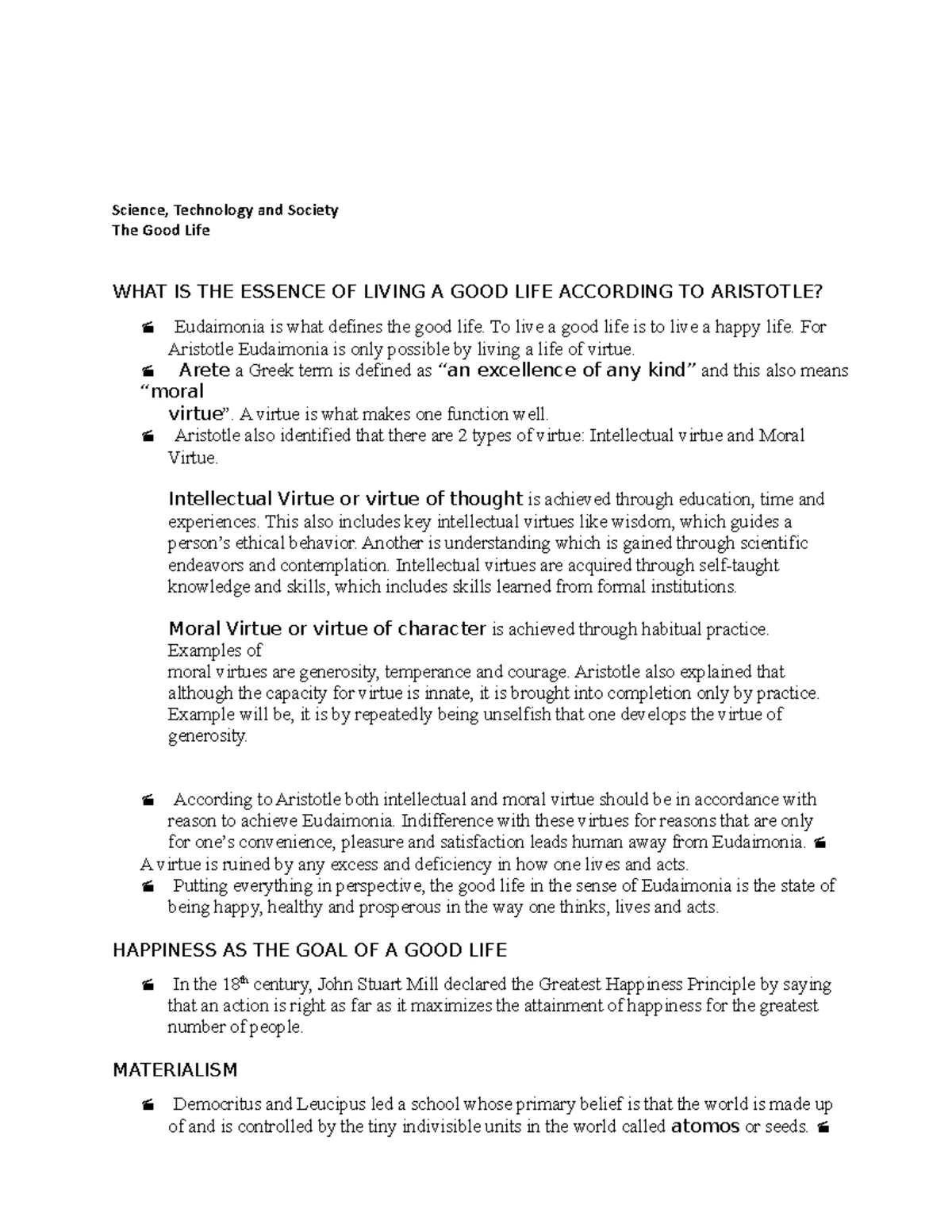 Handout Introduction to STS - Science, Technology and Society ...