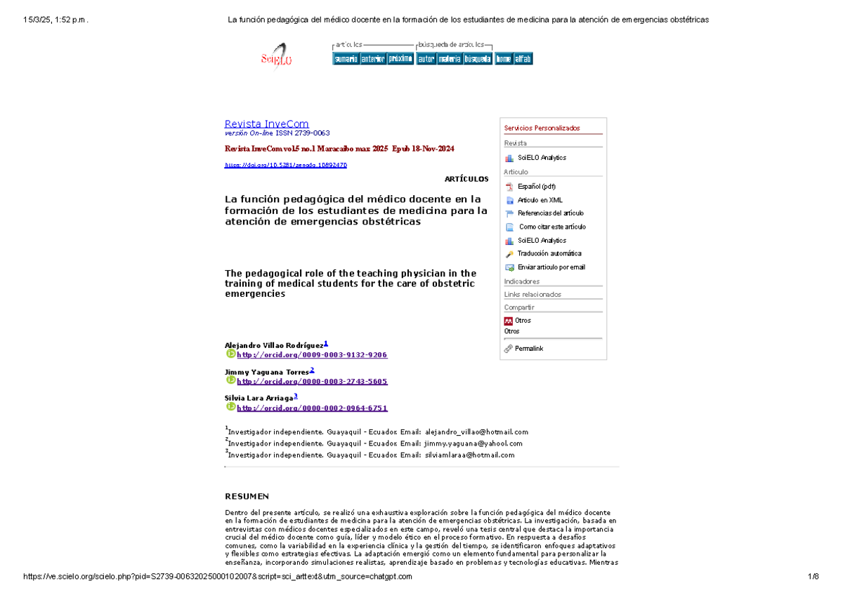 Jeanny Martinez – Práctica 2 Labsap 209 - Servicios Personalizados Revista SciELO Analytics ...