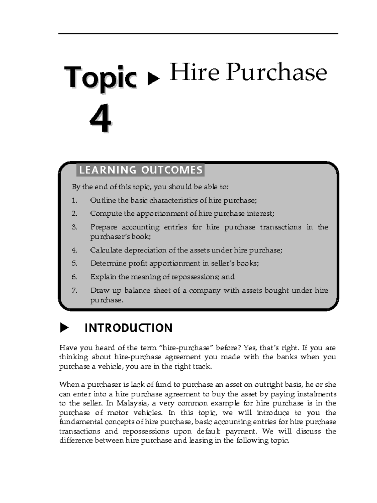 Chapter 4: Understanding Hire Purchase Agreements and Accounting ...