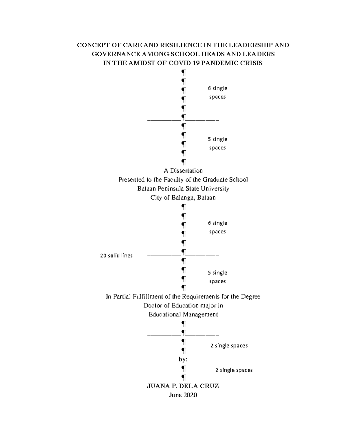 BPSU-Dissertation on Care & Resilience in Leadership During COVID-19 ...