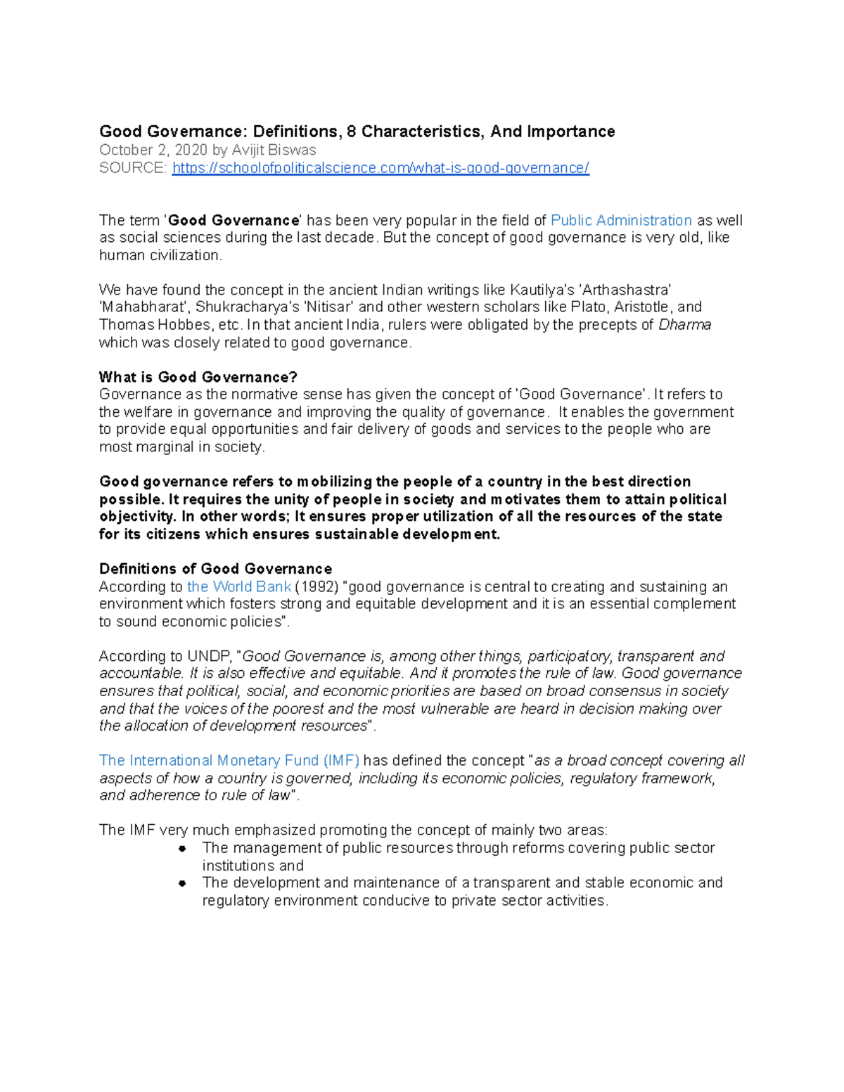 Good Governance: Key Definitions, 8 Characteristics, & Its Importance ...