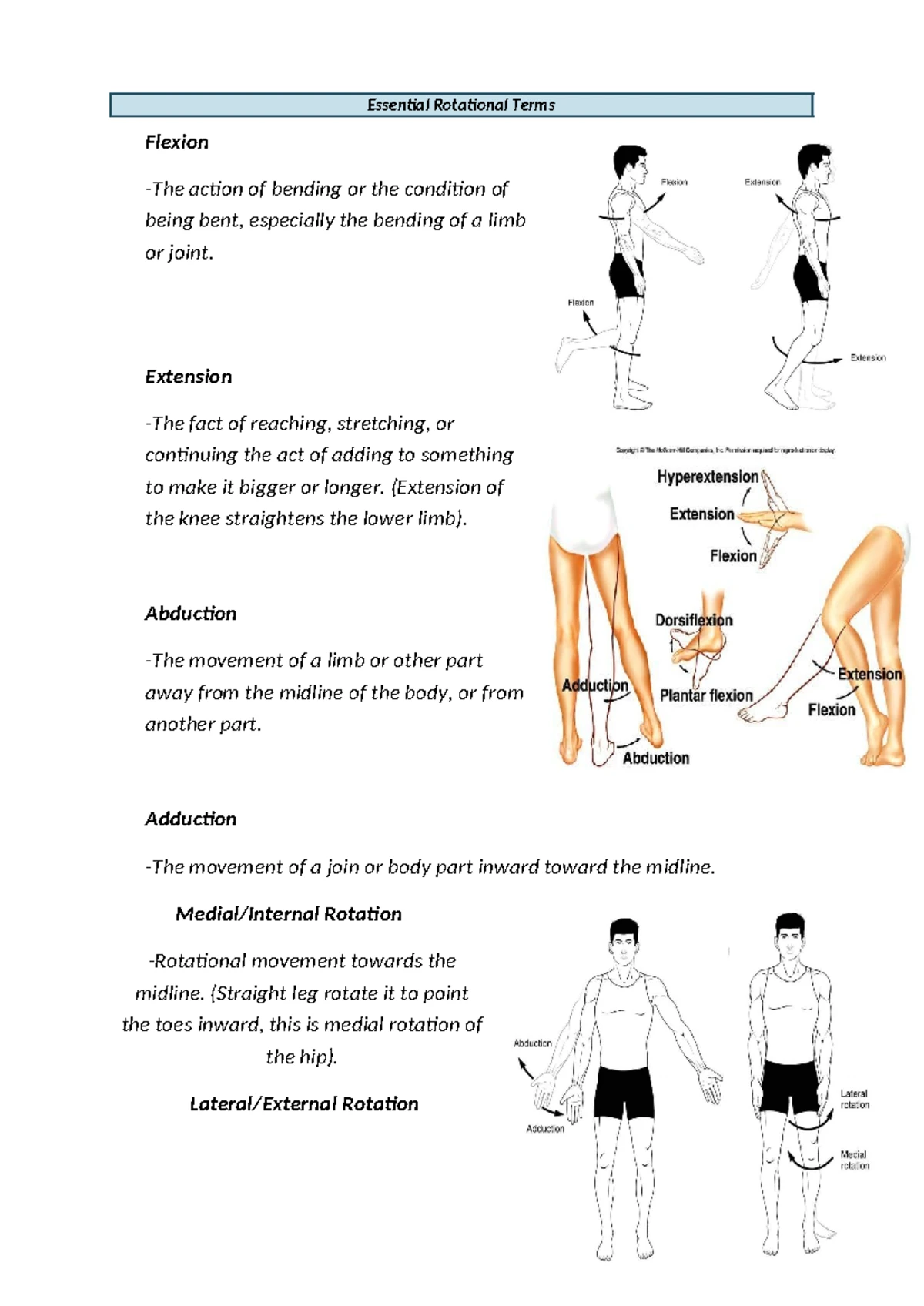 Understanding Capsular Patterns of Joints in Orthopedics - Studocu