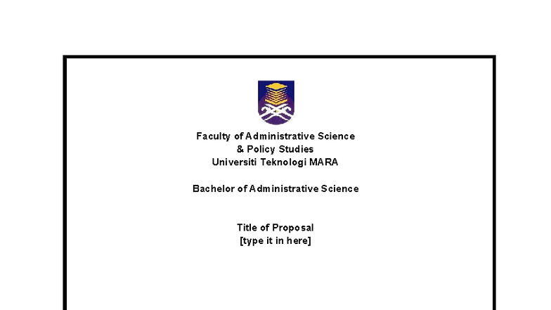 Proposal Template for BAS[2021]: Administrative Science Research - Studocu