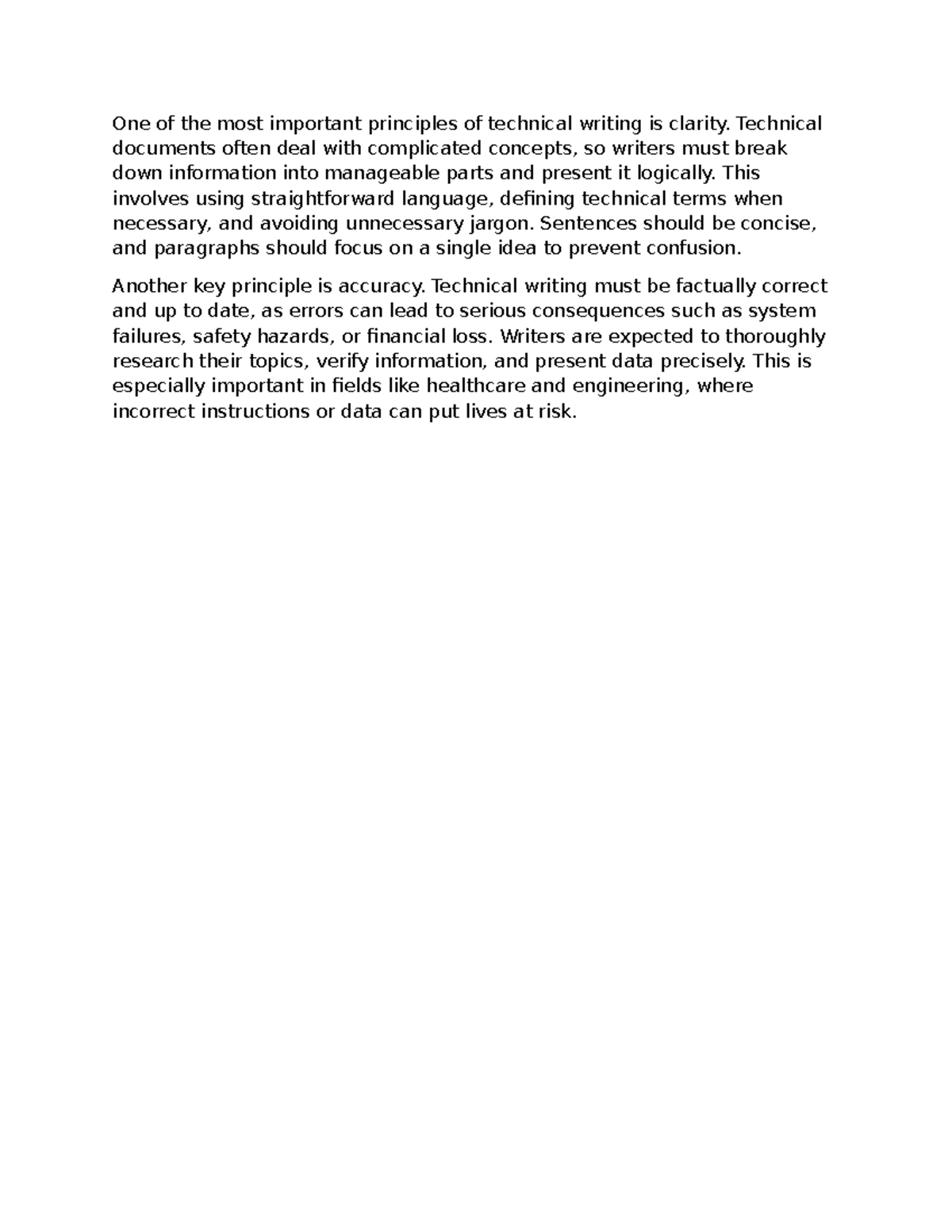Study 2 - Essay on Principles of Technical Writing - Studocu