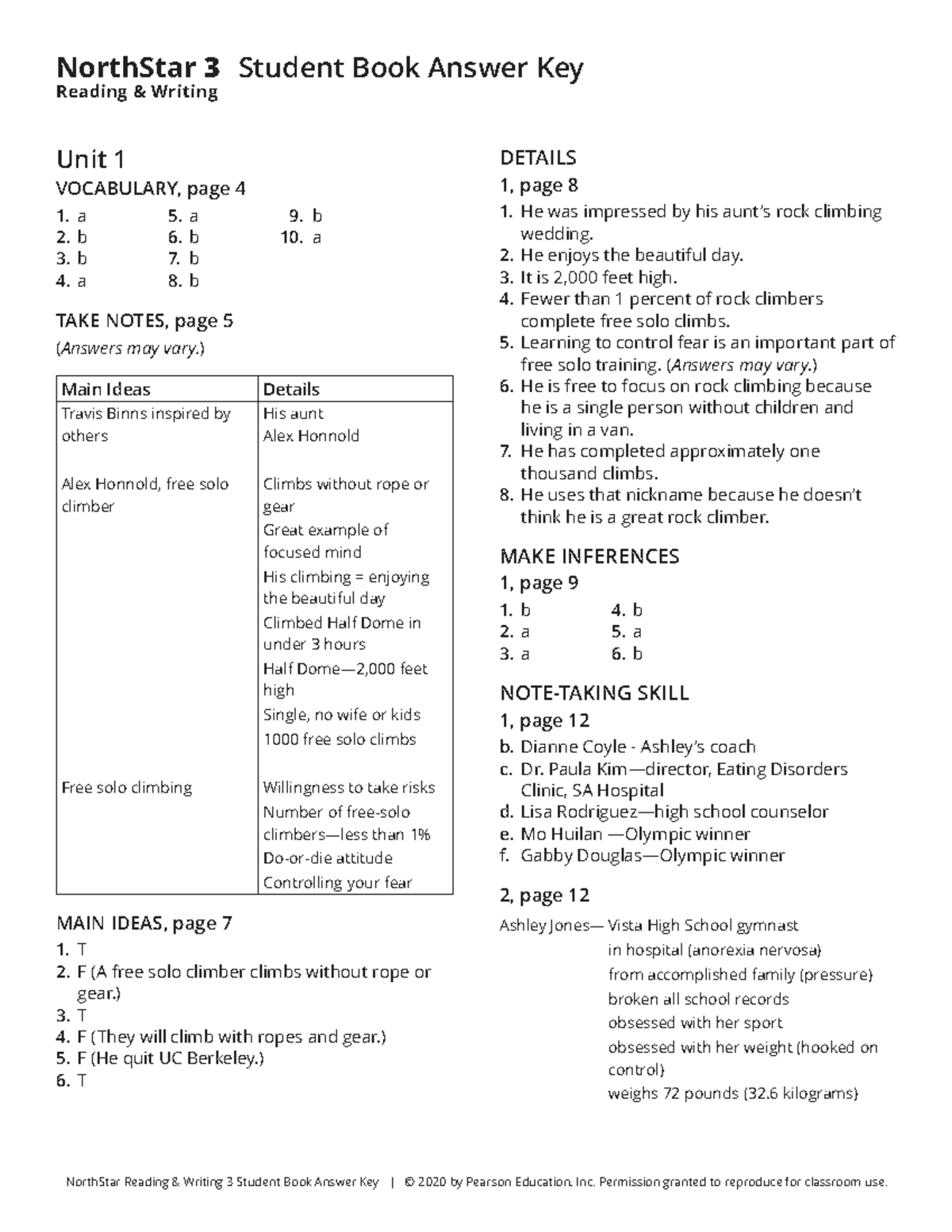 NS5e RW3 SB AK - Answers key - NorthStar 3 Reading & Writing Student ...