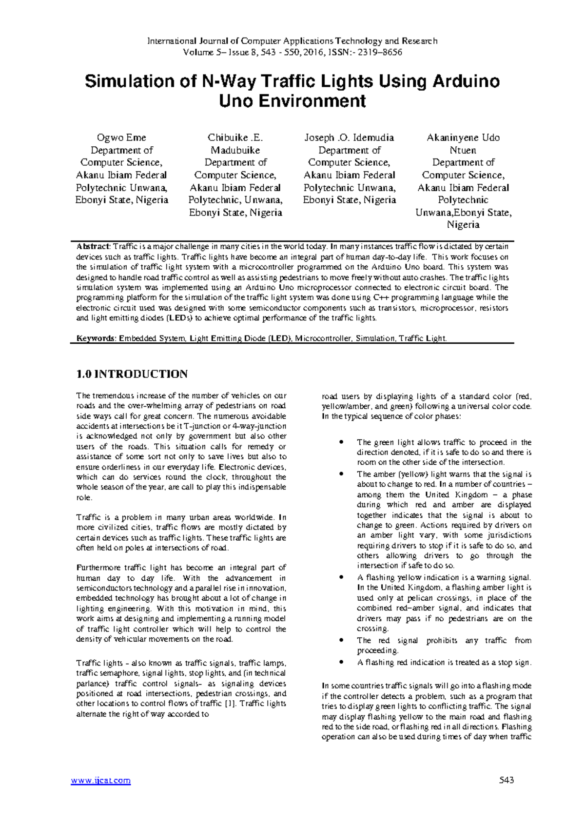 Simulation of Traffic Lights Using Arduino Uno - CS 101 Final Project ...