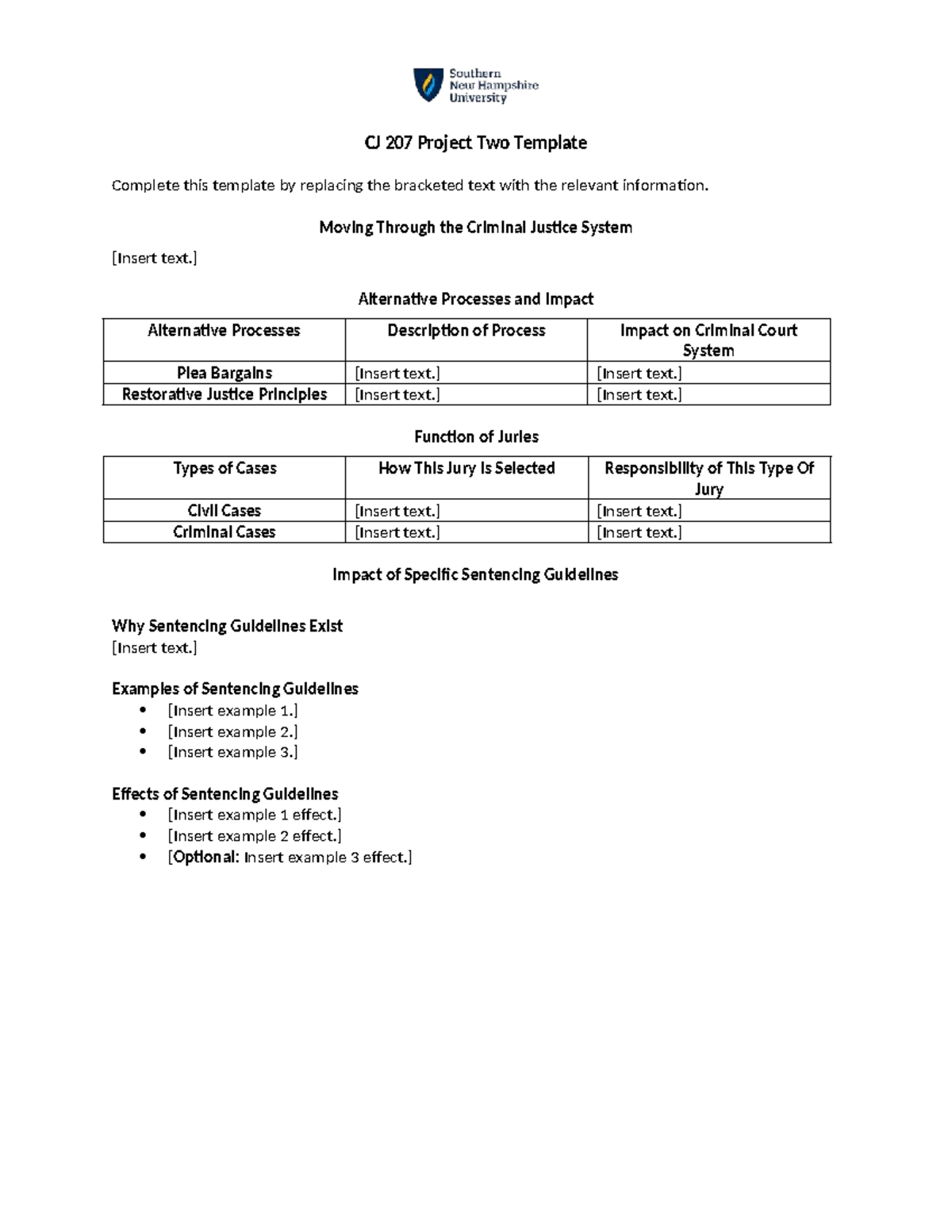 CJ 207 Project Two Template - CJ 207 Project Two Template Complete this ...
