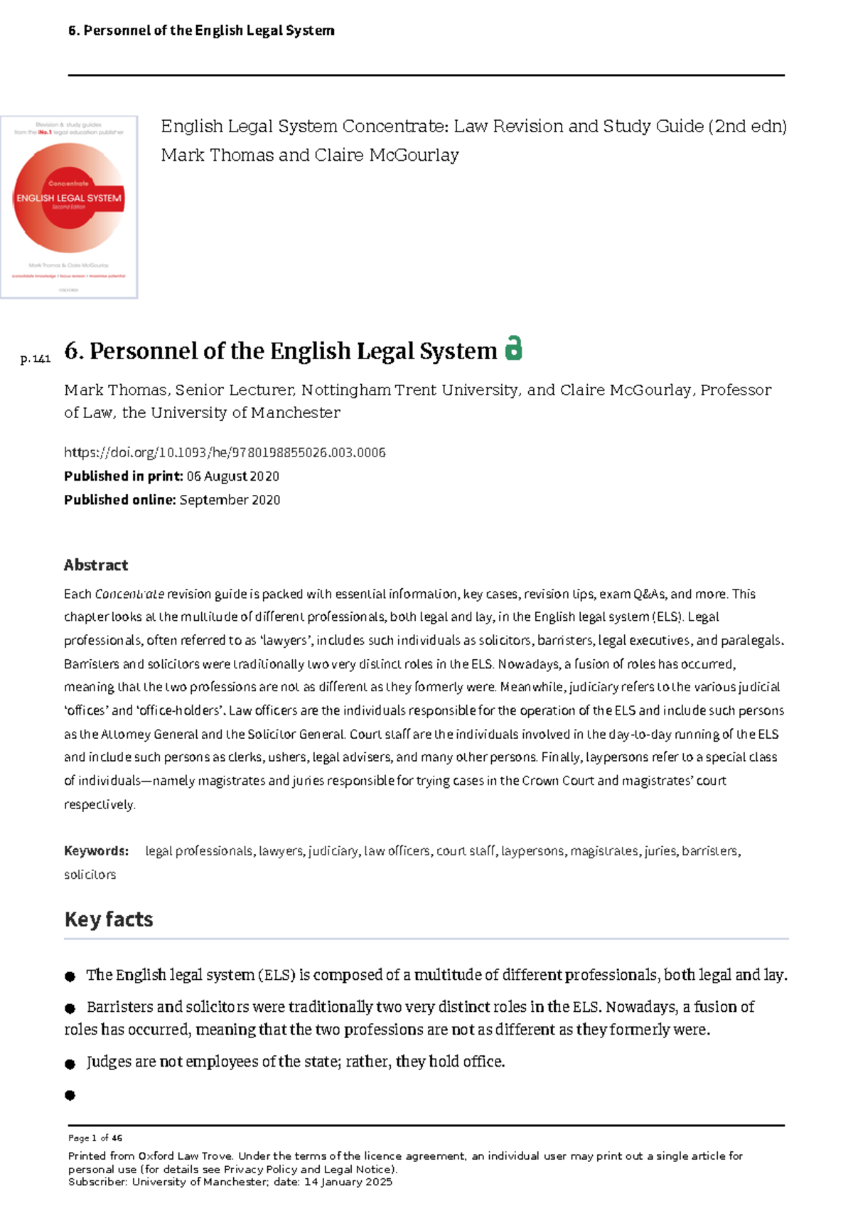 English Legal System Concentrate: Key Legal Professions Explained - Studocu
