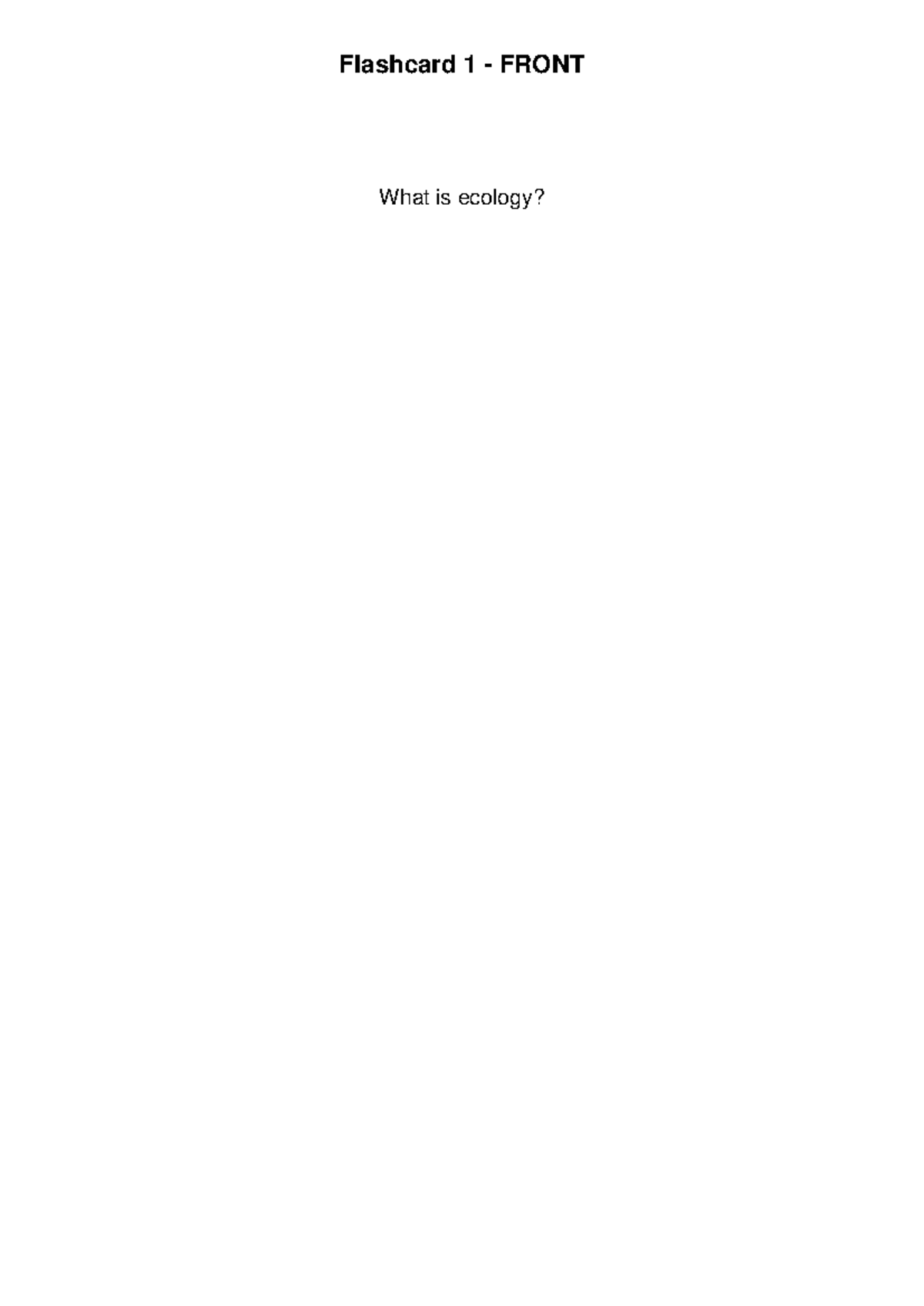 Igcse Biology Flashcards: Key Concepts in Ecology and Energy Flow - Studocu