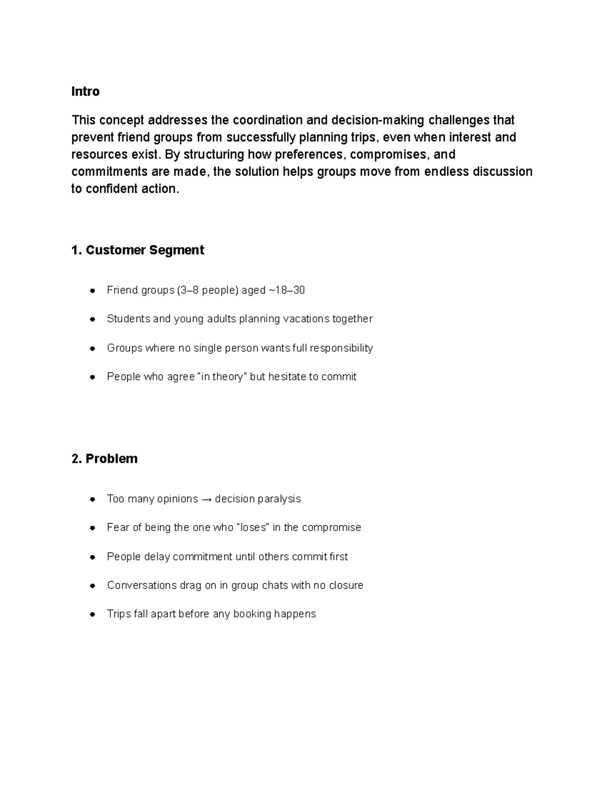 Coordination Challenges in Group Trip Planning: A Decision System - Studocu