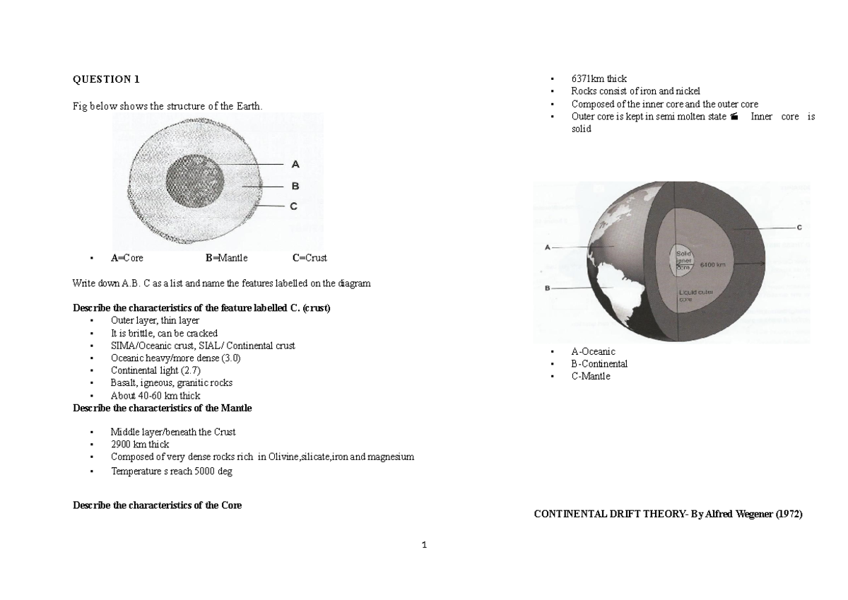 Geography 2 Revision Kit: Earth Structure, Plate Tectonics & Climate ...