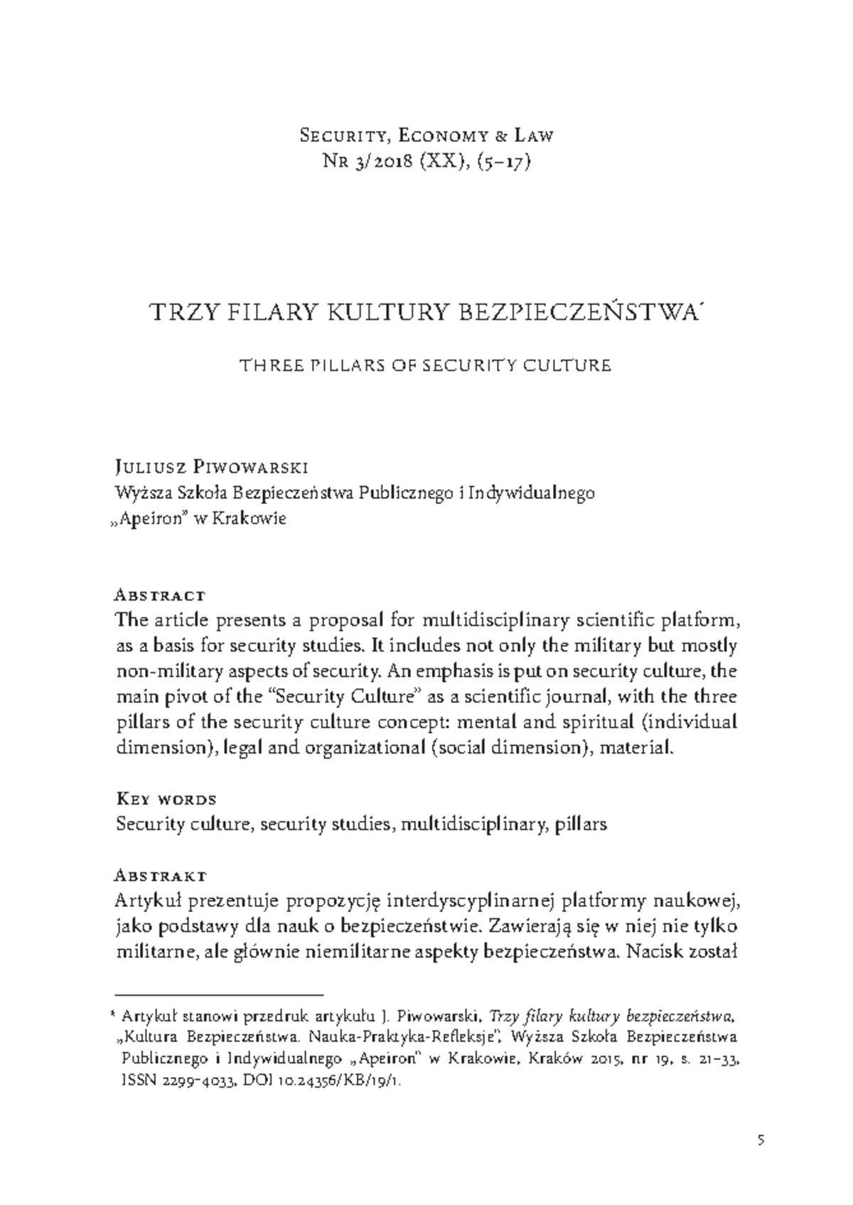 TRZY Filary Kultury BezpieczeŃSTWA - Bezpieczeństwo i higiena pracy ...