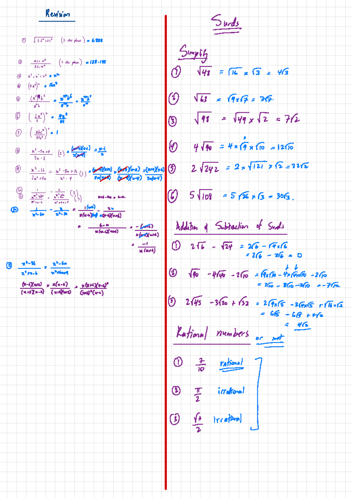 Chapter 9: Quadratics Revision Notes for Math 101 - Studocu