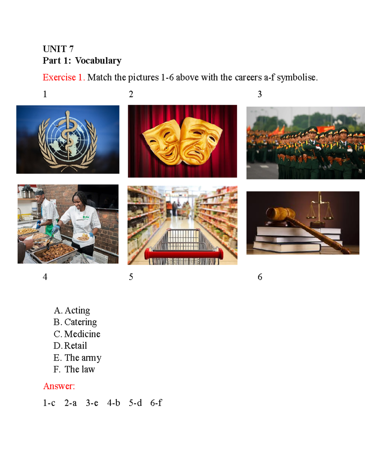 UNIT 7 - Preparing for the IELTS Exam: Vocabulary and Exercises - Studocu