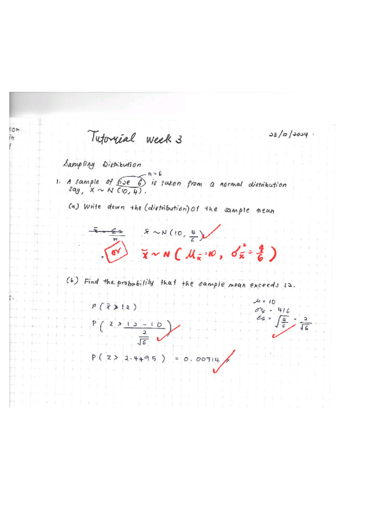 AS2293A Tutorial Week 3 marked - ion in Tutorial week 3 Sampling ...