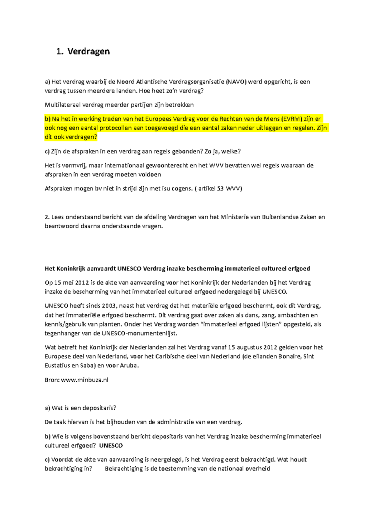 Verdragen en Rechtsprincipes: Werkgroep 5 - Juridische Analyse ...