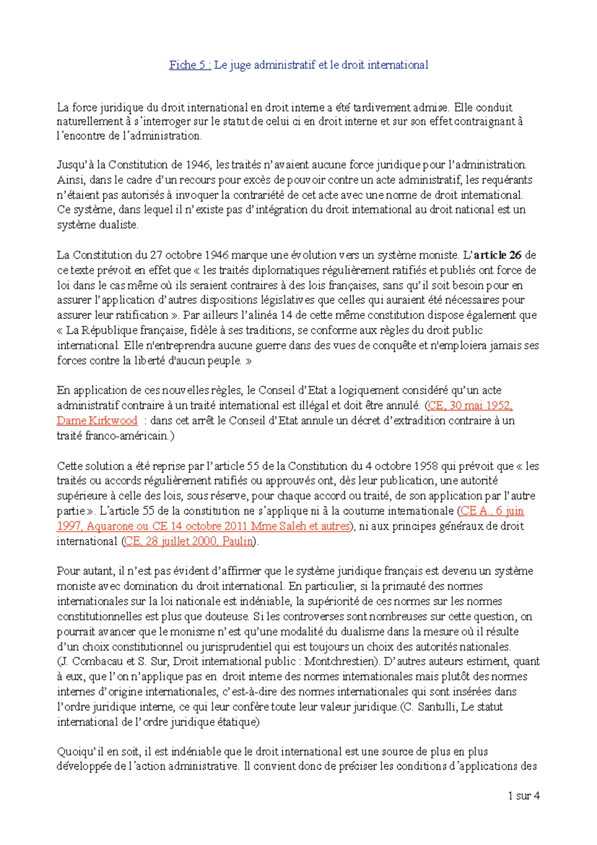 Fiche n°7 - Les principes généraux du droit ° - Fiche n°7 : Les principes généraux du droit Sur ...