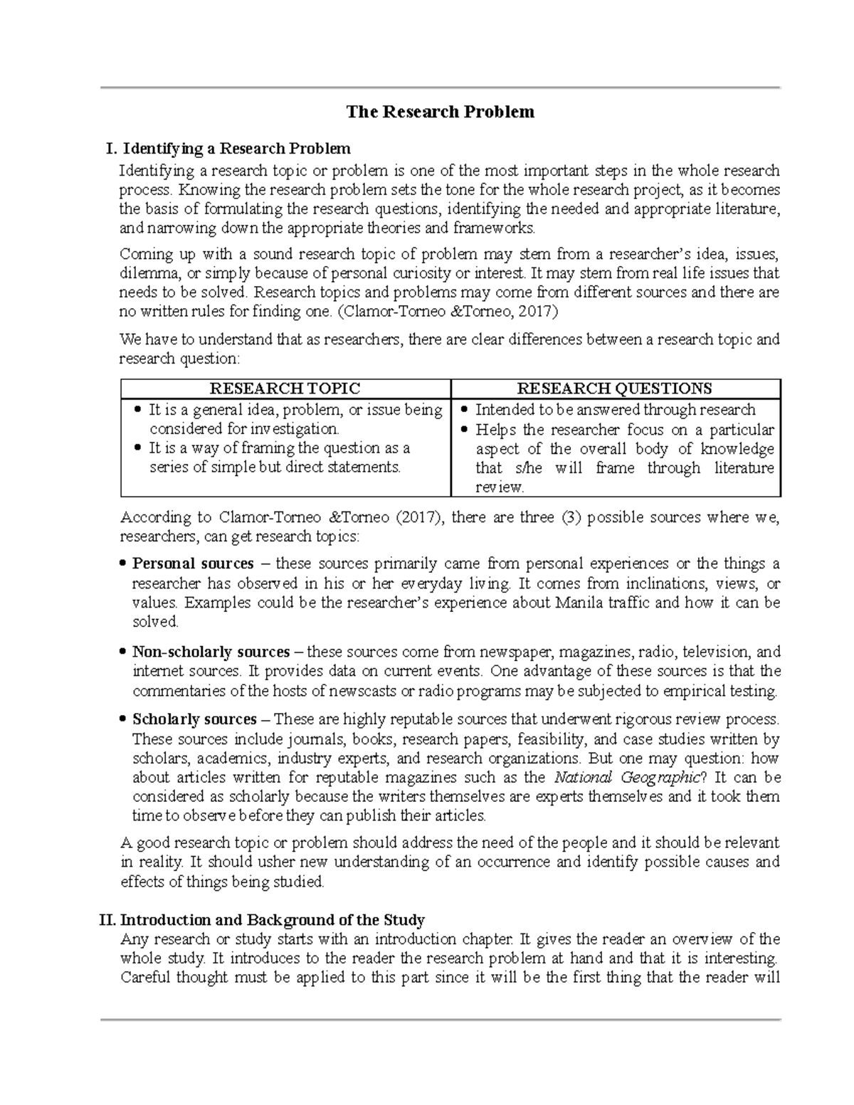 Understanding the Research Problem: Key Concepts and Importance - Studocu
