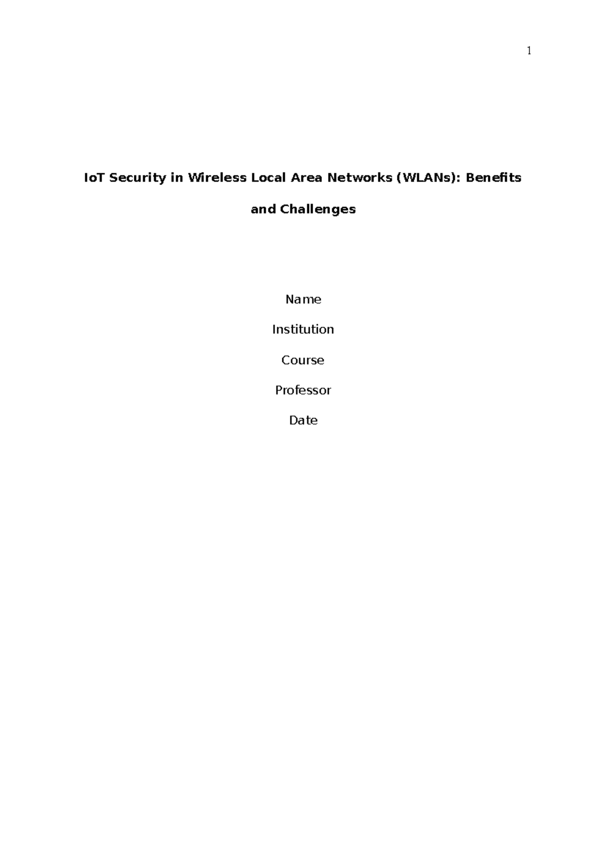 IOT Security Challenges and Solutions in WLANs: A Comprehensive Study ...