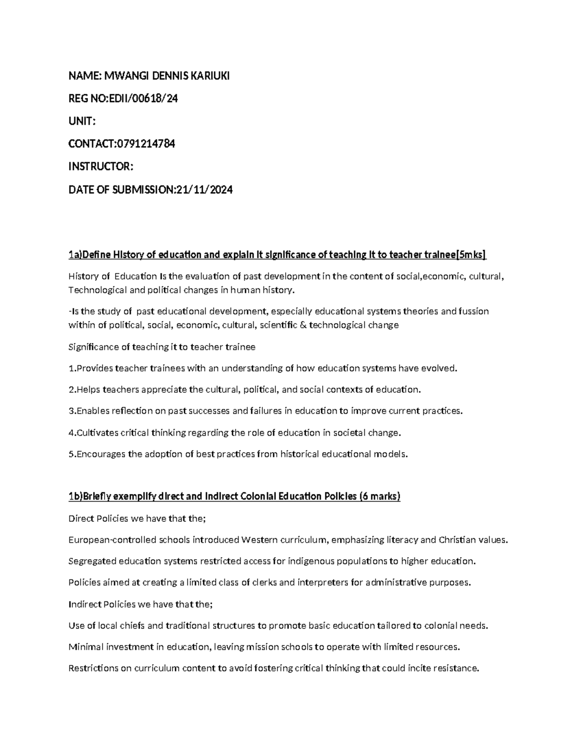 HIST 101: History of Education and Its Significance for Teachers - Studocu