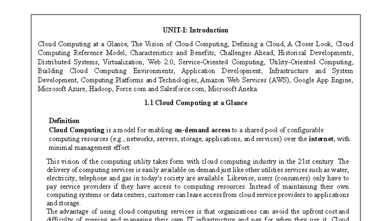 Cloud Reference Model: Understanding Cloud Computing Essentials - Studocu