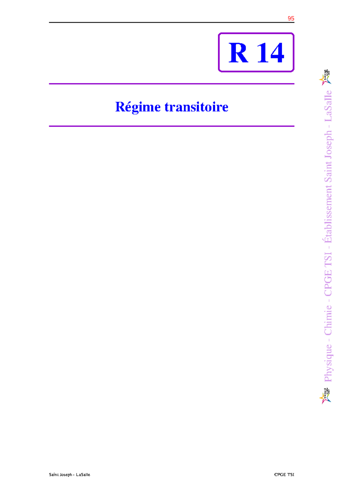 Régime Transitoire en Circuits Électriques - Physique-Chimie CPGE TSI ...