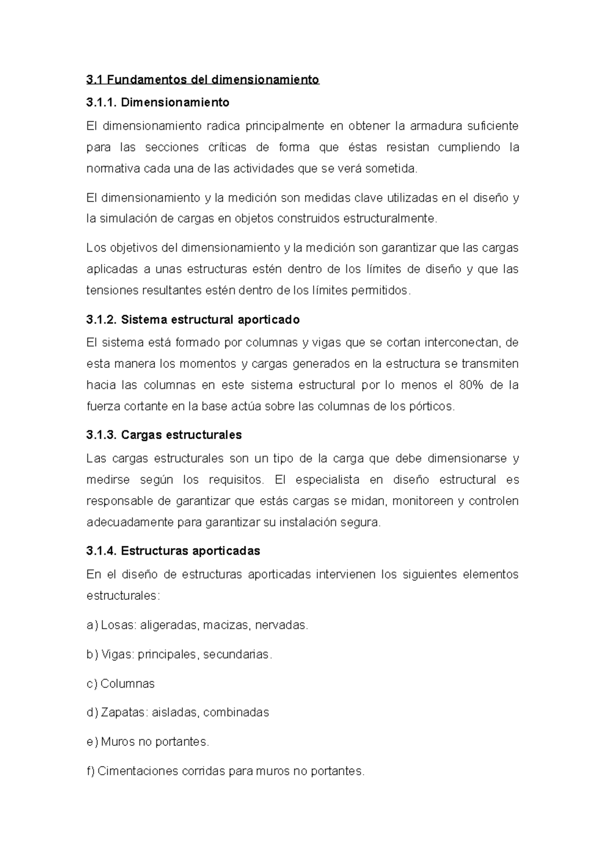 Fundamentos del Dimensionamiento en Sistemas Estructurales - Studocu