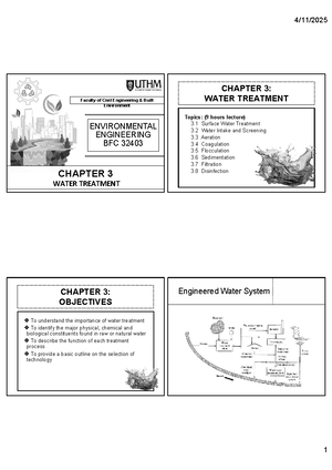 Environmental C4 - notes for chapter 4 - CHAPTER 4 Wastewater Treatment ...