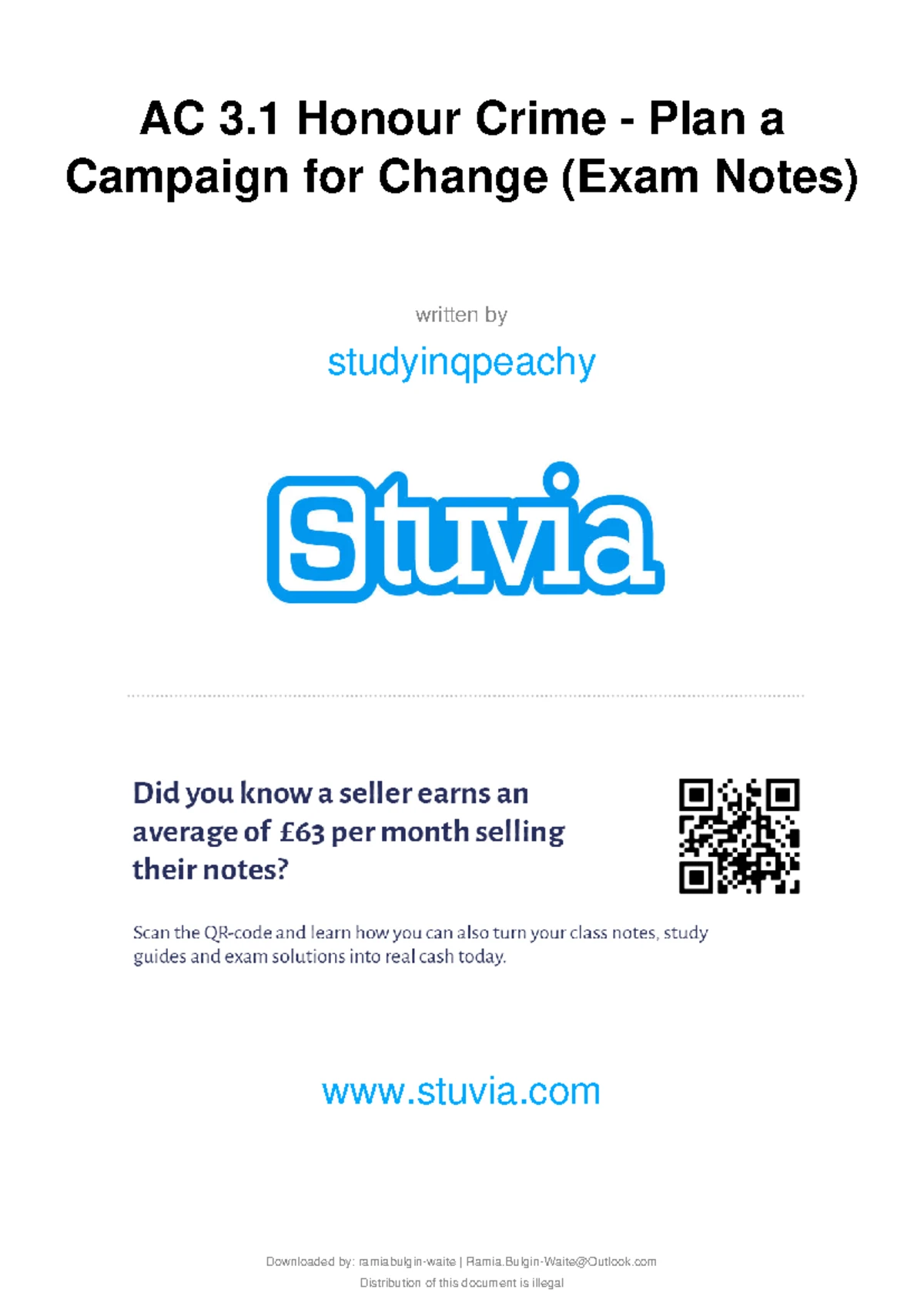 Criminology AC2.1: Analysis of Campaigns for Legal Change and Awareness ...