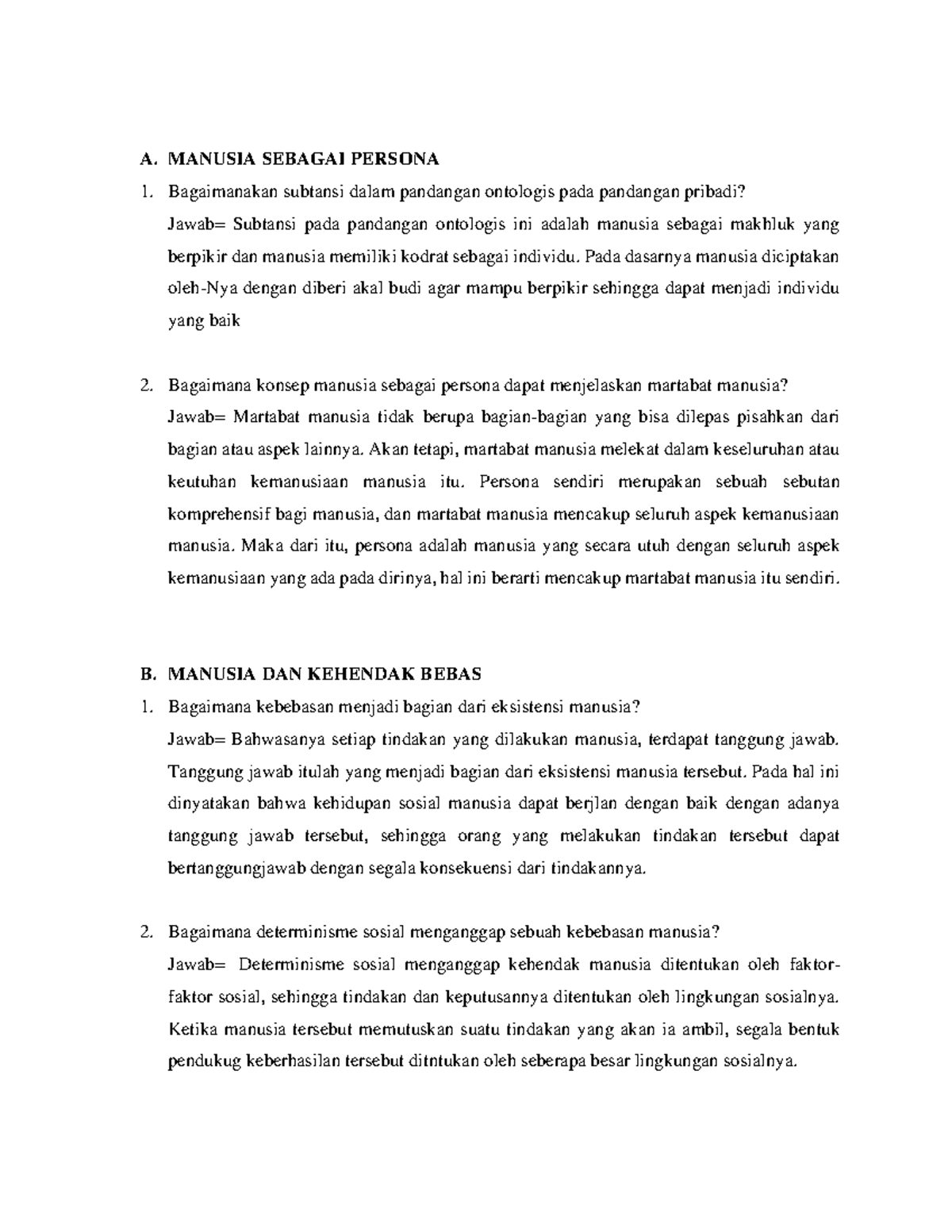 Manusia Sebagai Persona: Tinjauan Ontologis & Sosialitas dalam Budaya ...