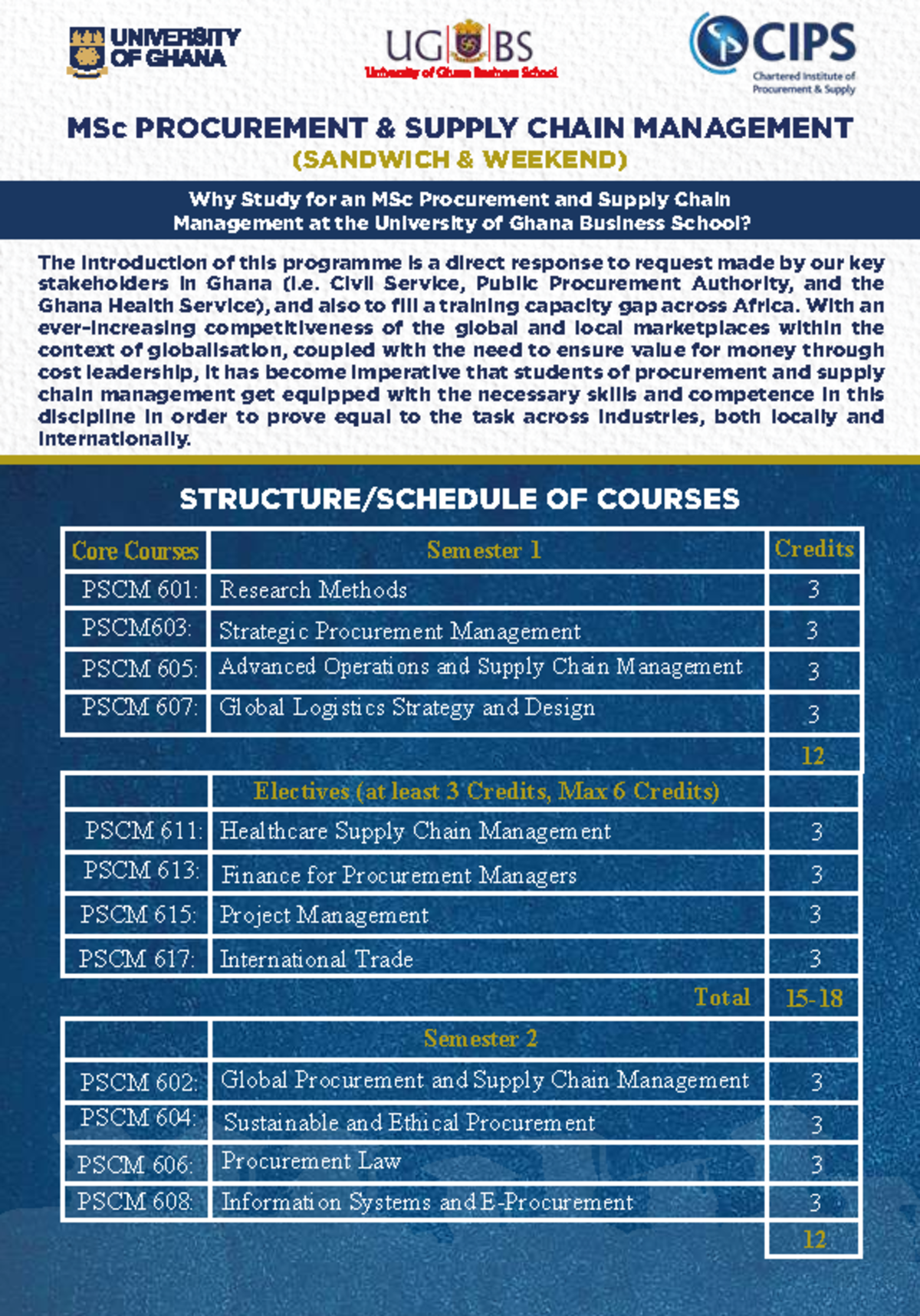 MSc Procurement & Supply Chain Management (Sandwich Weekend) 2022 Flyer ...
