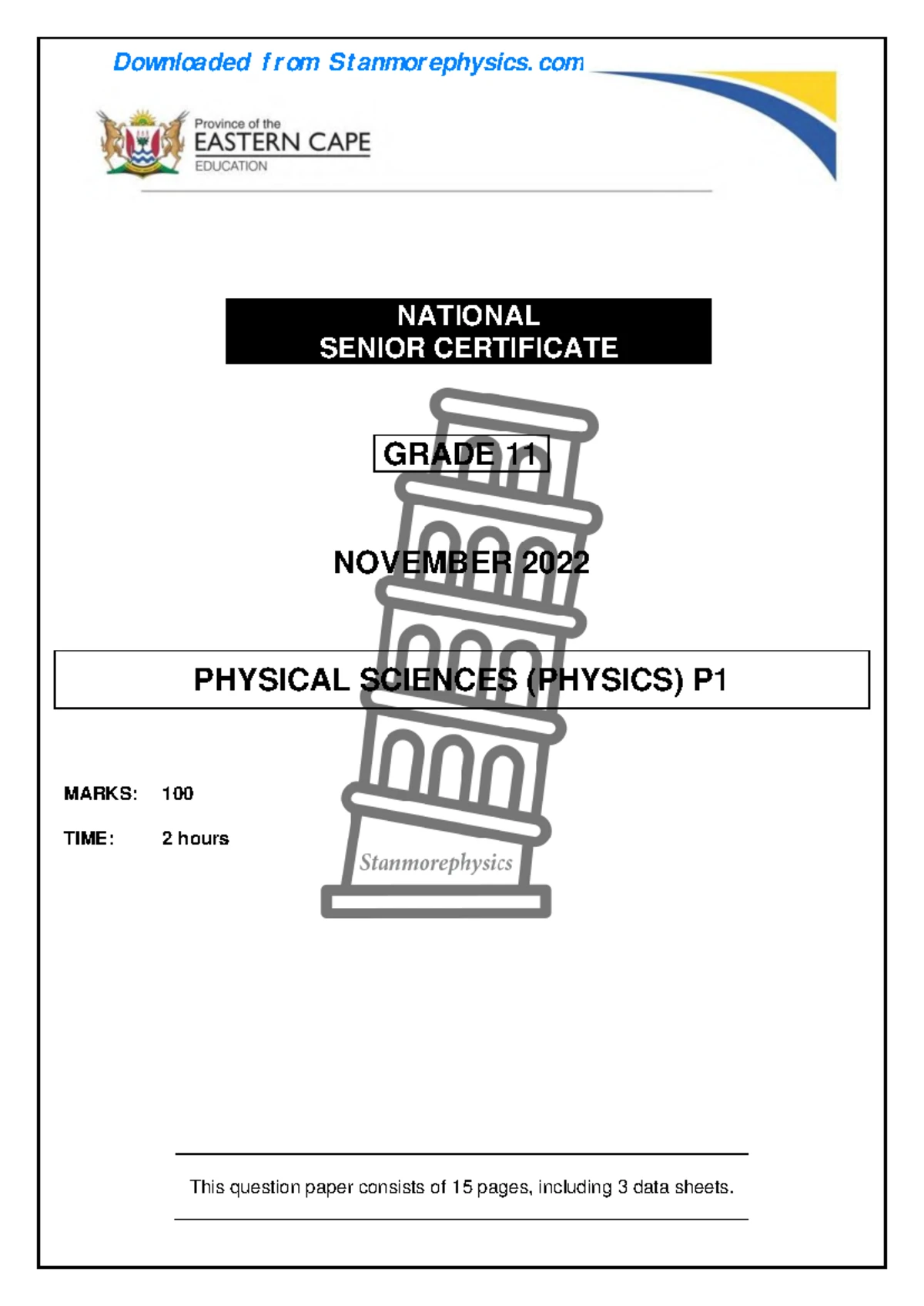 2025 KZN PHSC Grade 12 Examination Scope and Details - Studocu